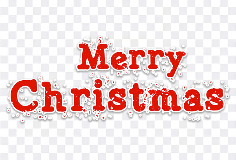 Red Merry Christmas Text Png Clipart Image On Transparent Background ...