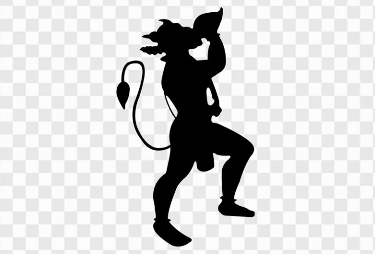Lord Hanuman Vector Silhouette Png Image On Transparent Background Free ...