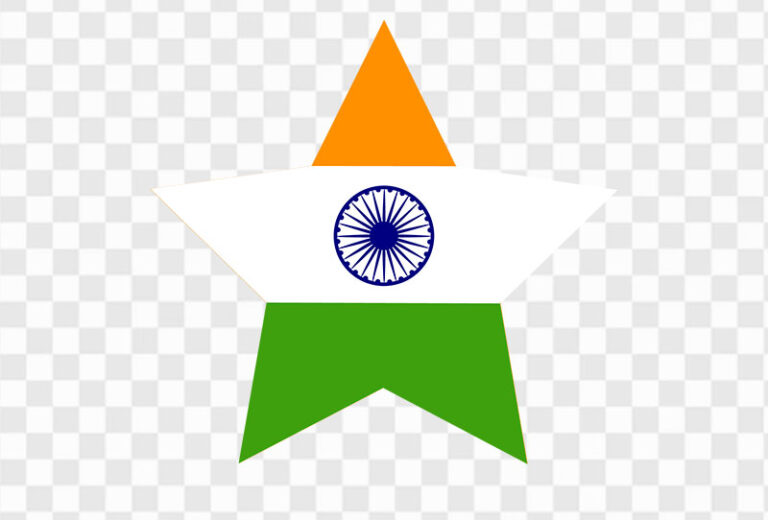Star Shape Indian Flag Vector Clipart Png Transparent Image Free ...