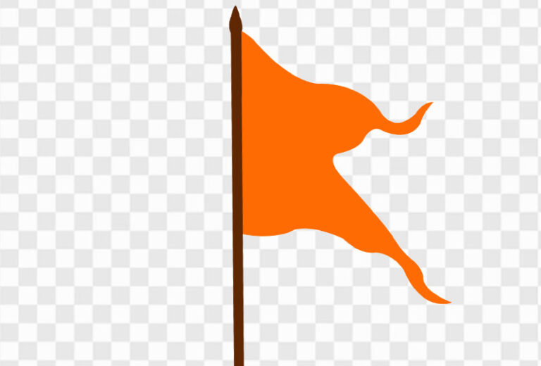 Waving Saffron Flag Vector Png Image With Transparent Background Free ...