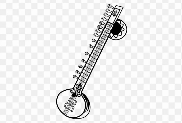 Sitar Vector Line Art Png Transparent Image For Free Download - Royalty ...