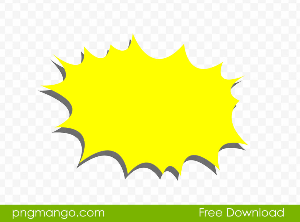 Yellow Splash Explosion Star Shape Vector Clipart Png Image Free ...