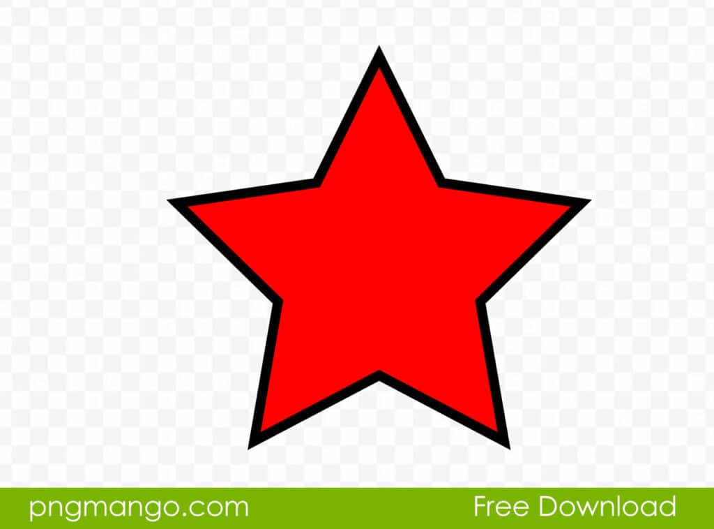 Red Star With Black Border Vector Clipart Png Image For Free Download ...